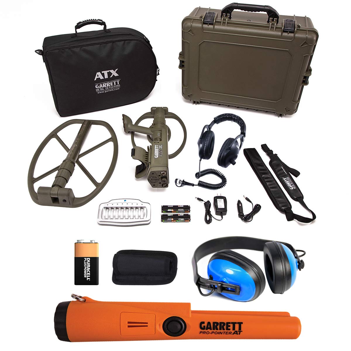 Garrett Hobby ATX Deep Seeker Metal Detector w/ Pro Pointer at and Waterproof Headphones