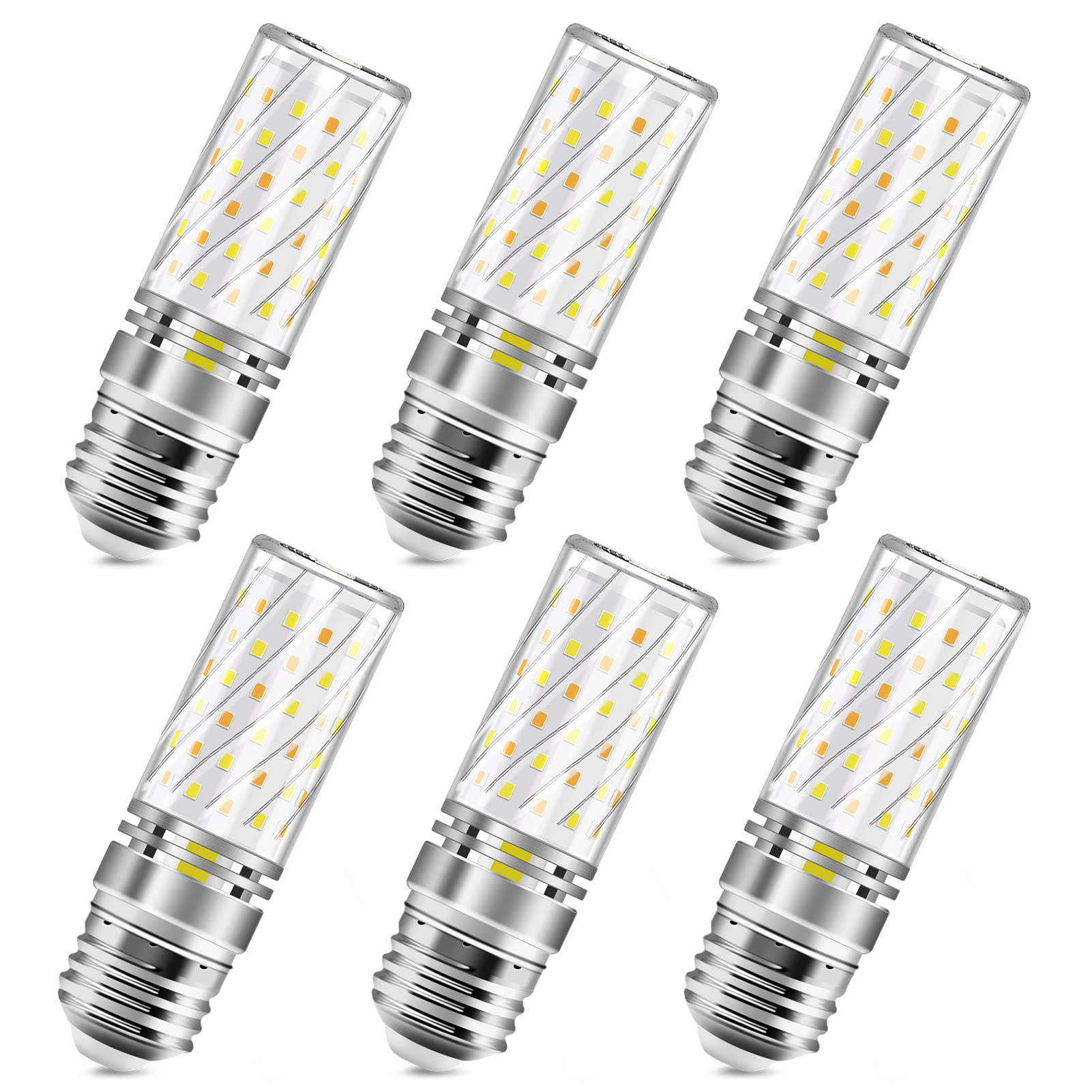 E26 LED Bulb 100 Watt Equivalent, 1200LM Bright Daylight 6000K Warm 3000K Natural White 4000K 3 Colors Adjustable, E27/E26 Medium Base LED Bulbs for Ceiling Fan Chandelier 6 Pack