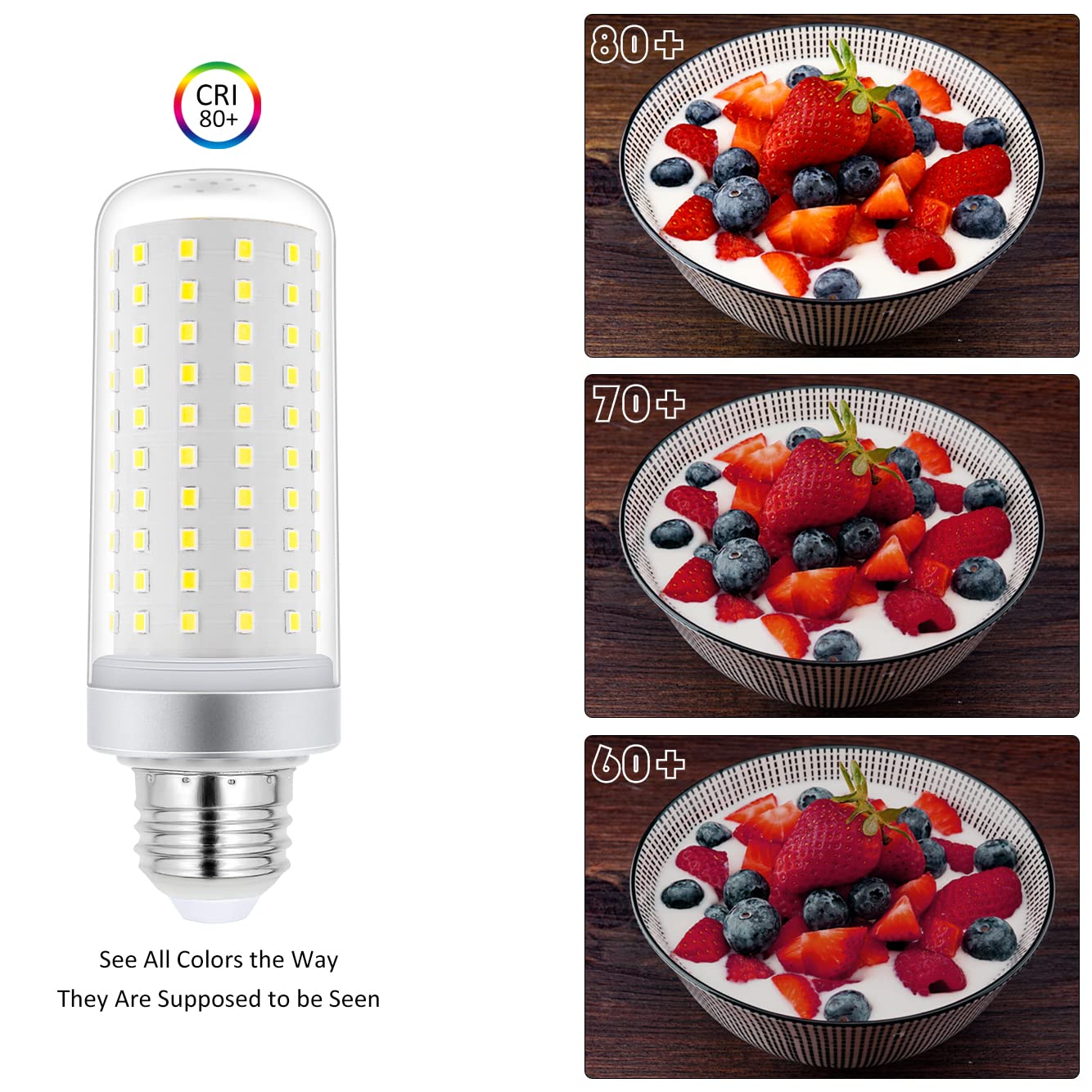 E26 LED bulbs,200 Watt Equivalent LED light bulbs,25W Home light bulbs Daylight White 6500K, 2500lm, Non-dimmable Flicker Free Ceiling Fan light bulb for Garage Warehouse Indoor Outdoor Lights,3 Pack
