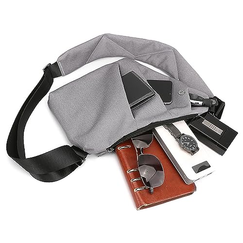 North Carry Slim Sling Bag, North Carry Slim Sling Bag for Women & Men, Anti Theft Personal Flex Bag (Black,Right Shoulder)
