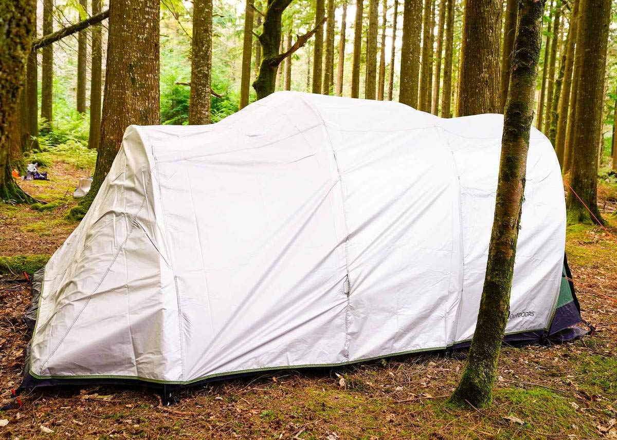 Crua Outdoors Reflective Flysheet for Crua Tri Tent - Portable and Double-Sided Tri Reflective Flysheet to Keep You Warm in The Winter & Cool in The Summer