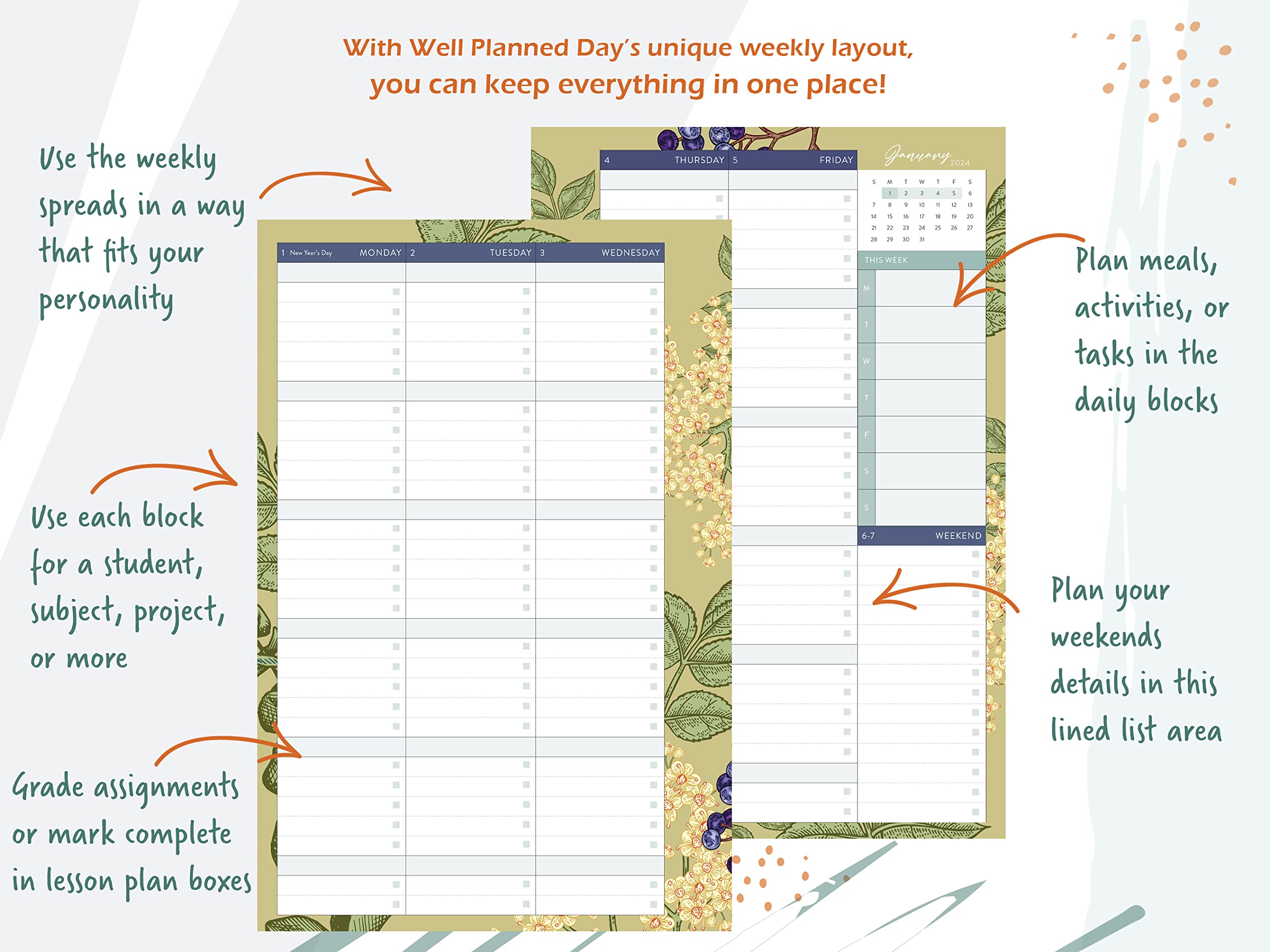 Day by Day Homeschool Planner, 2023-2024 School Year - by Well Planned Gal