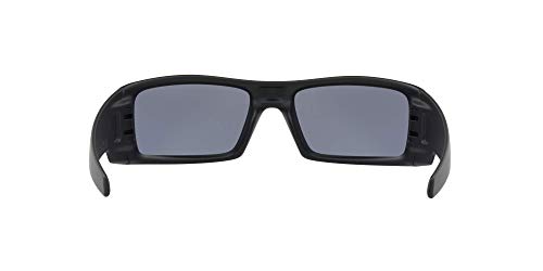 Oakley GASCAN OO9014 Sunglasses for Men + Vision Group Accessories Bundle(Matte Black/(Matte Black/Grey/Blue Line on Oakley Logo (901411), 60)