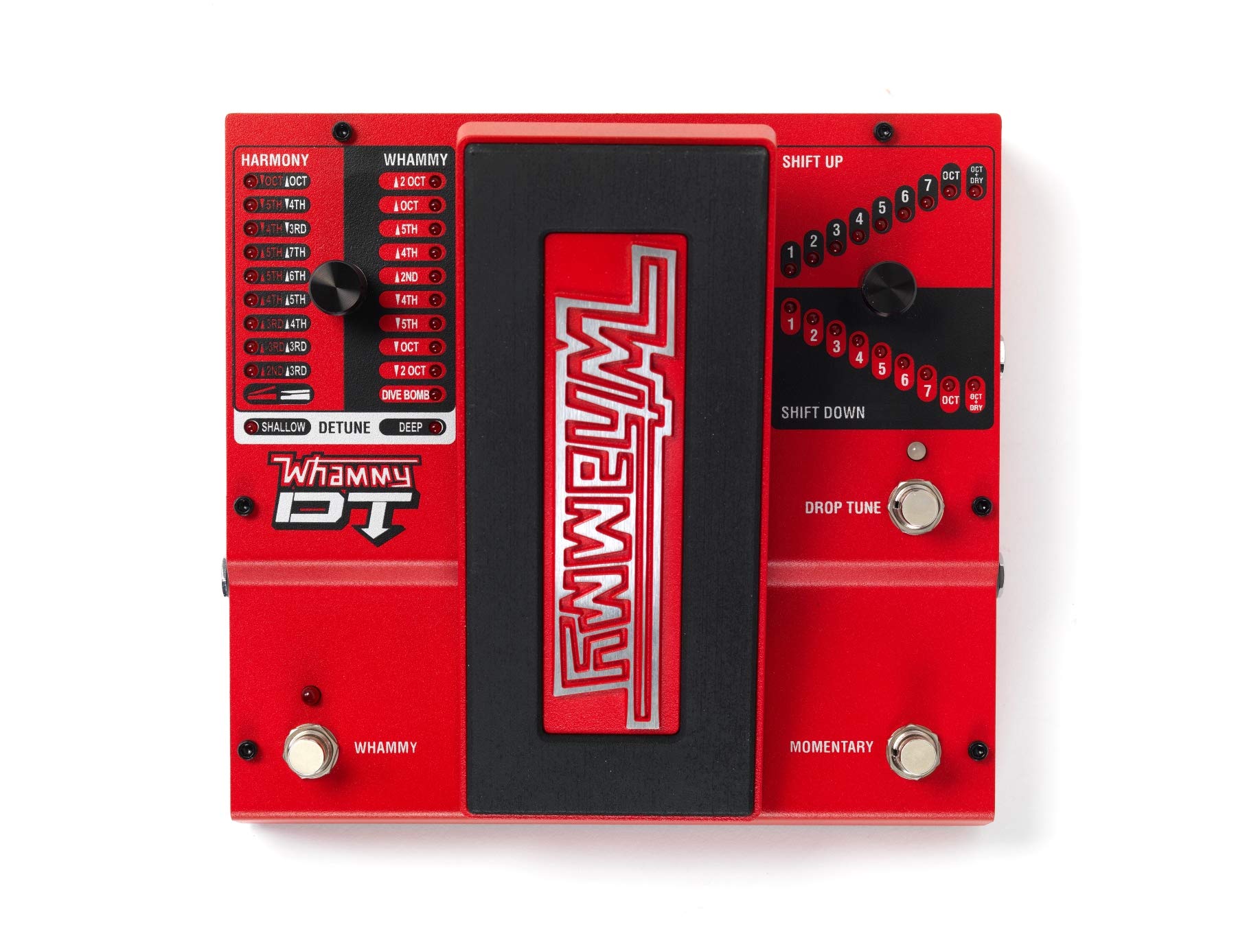 Digitech Whammy DT Pitch Shift Drop Tune Guitar Effects Pedal Bundle with 2 Patch Cables and FS3X 3 Button Footswitch