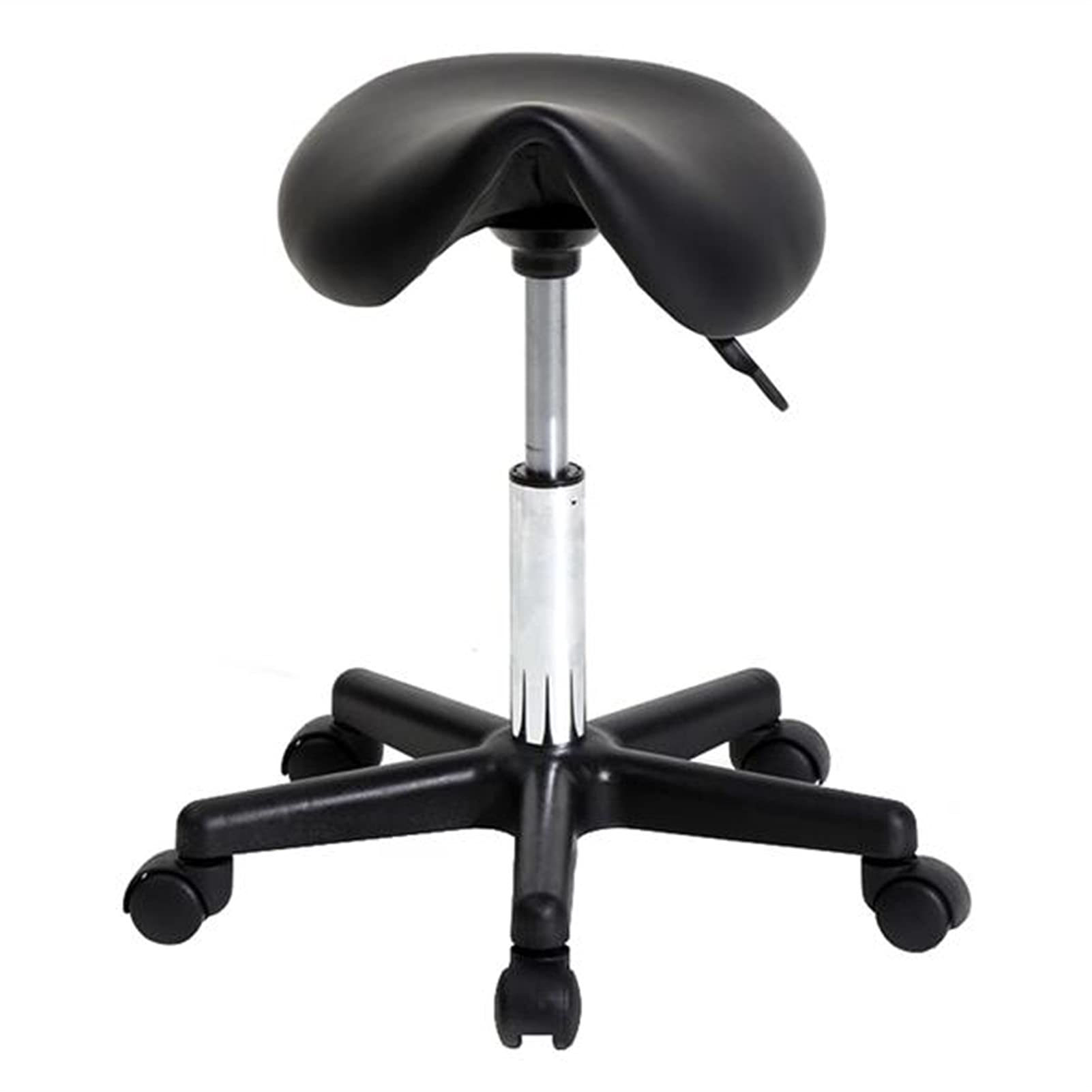 LLAMN Bar Stool Saddle Stool Plastic Flat Feet Rotation Bar Stool Black Spa Tattoo Massage Salon Furniture