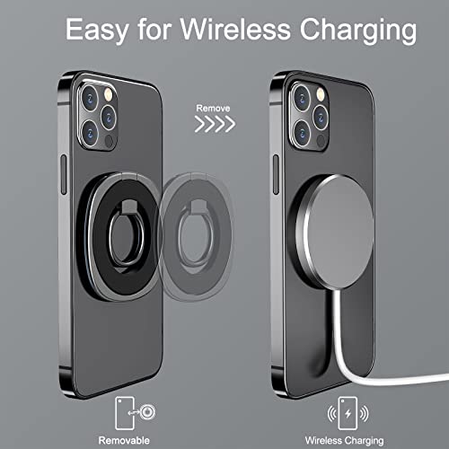 StarBakeSi Magnetic Phone Ring Holder, Compatible with Magsafe Phone Grip and Stand 3 in 1, Phone Holder for Hand, 180° Adjustable Phone Kickstand for iPhone 14 Pro Max, iPhone 14/13 / 12 Series