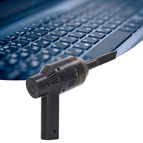 Hoopoocolor Compressed Air Duster, Powerful and Deeply Clean, 2000Mah Lithium Battery, Spin Up to 33000Rpm,18W Portable Wireless Electric Air Cleaner for Keyboard, Computer, Car (Black)