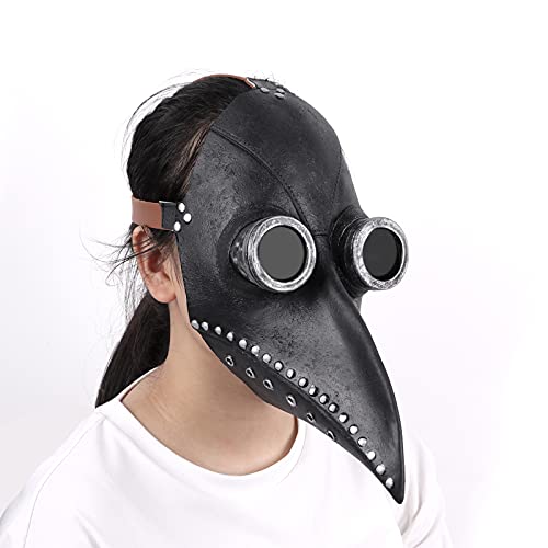 Starhig Halloween Plague Doctor Mask,Steampunk Bird Plague Doctor mask Long Nose Beak Cosplay Halloween Party