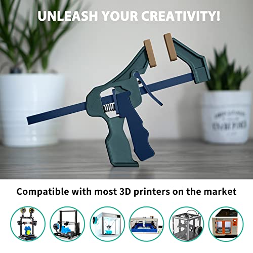 iSANMATE 3D Printer Filament, Colorful Carbon Fiber Filament Bundle, PLA Filament 1.75mm Carbon Fiber Pla(Blue, Army Green, Coffee, Brown), High-Accuracy +/- 0.02 mm, 250g x 4 Spool
