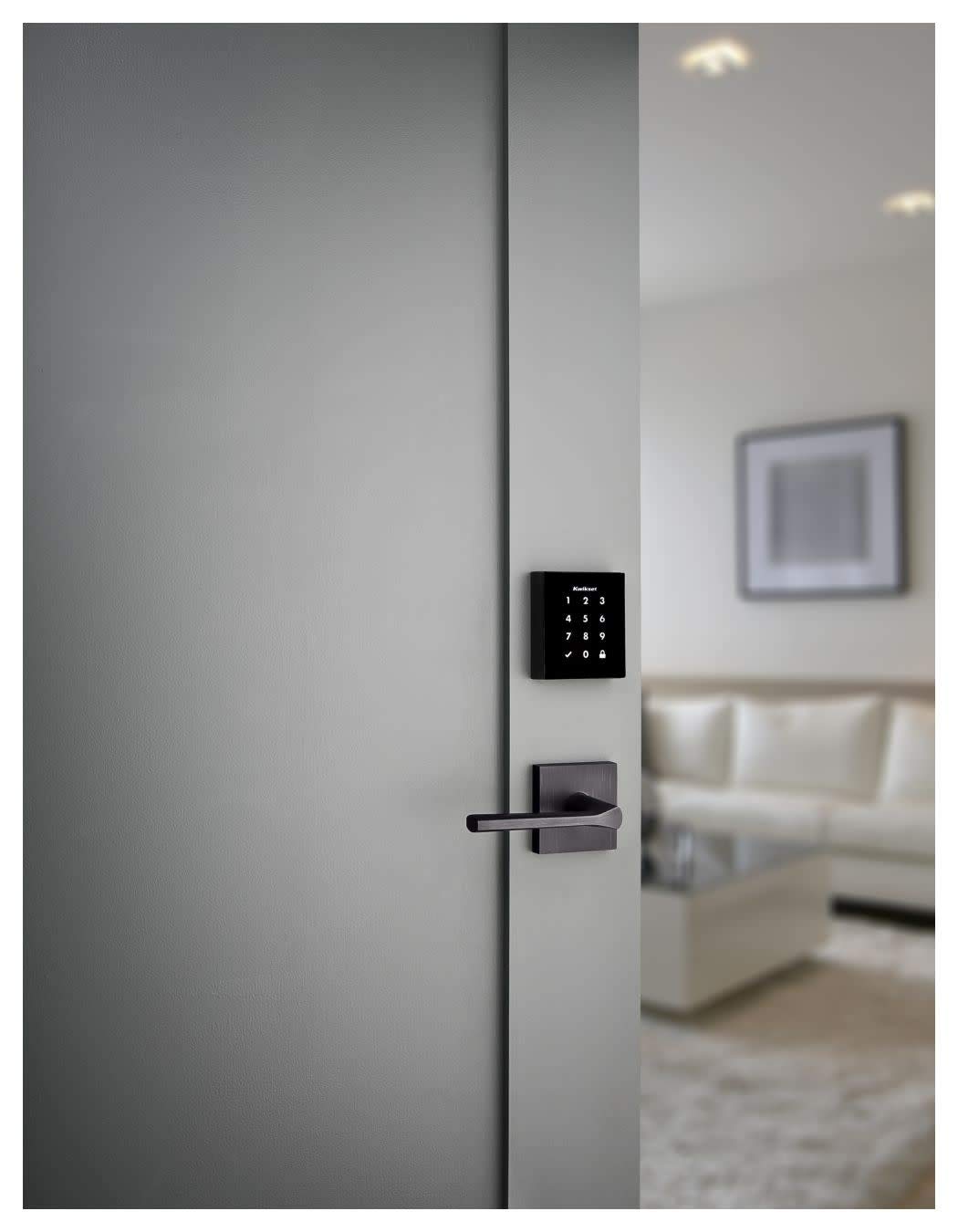 Kwikset 99540-001 Obsidian Keyless Entry Door Lock Z-Wave Plus Electronic Touchscreen Deadbolt, Satin Nickel