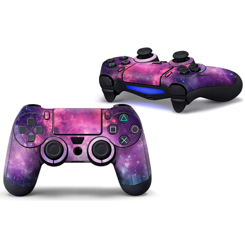 UUShop Vinyl Skin Sticker Decal Cover for Playstation4 PS4 Controller Purple Starry Galaxy