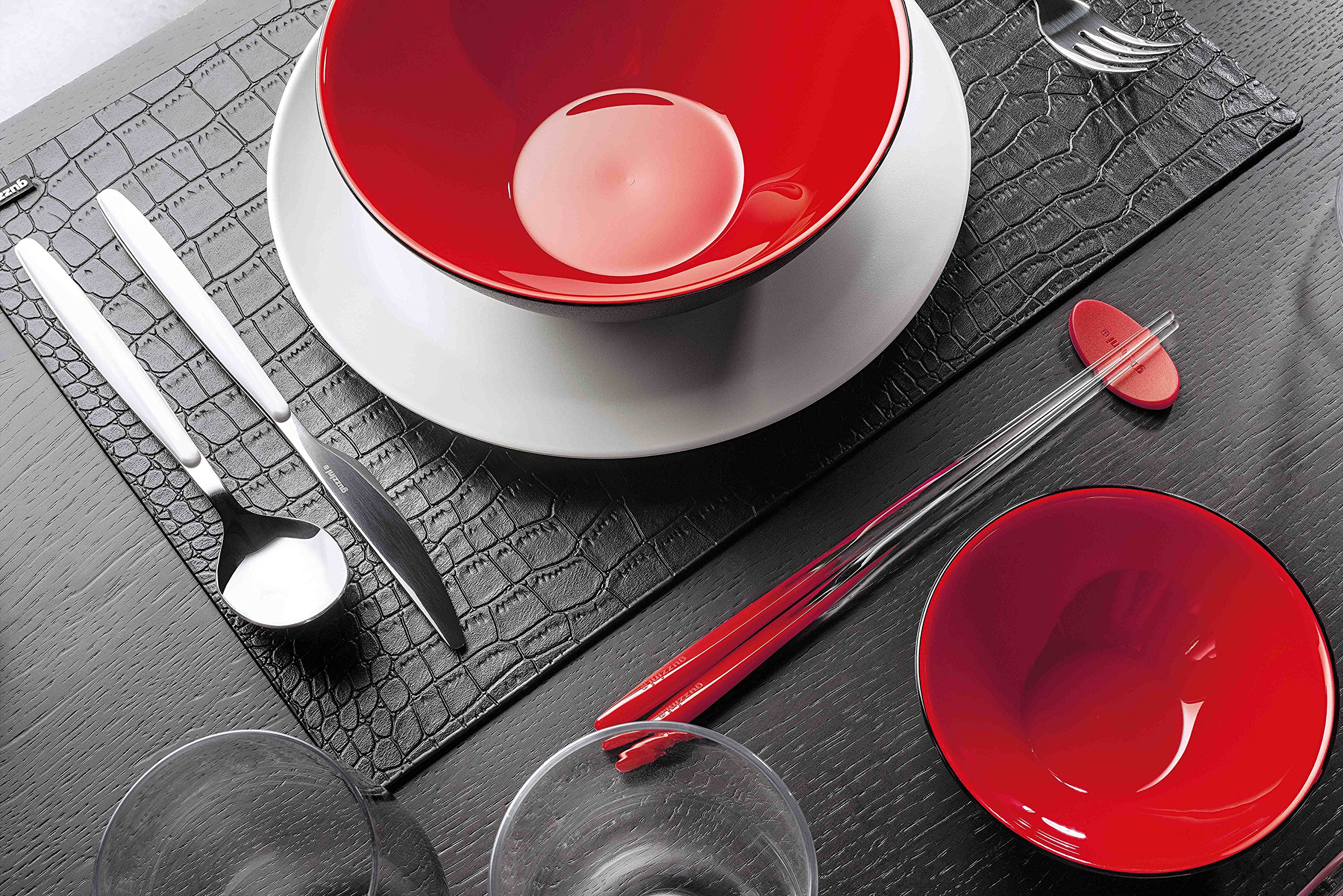 Guzzini My Fusion Large Bowl, BPA-Free Shatter-Resistant Acrylic, 9-3/4 inch Diameter, Ideal for Serving Main Dishes, Salads and Snacks, Mocha, Kiwi