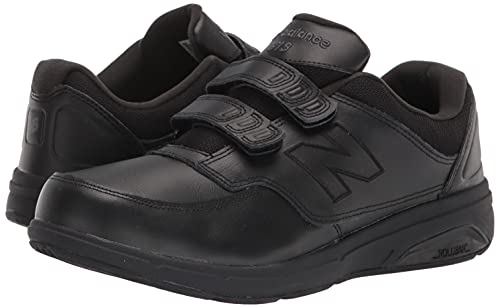 New Balance Men's 813 V1 Hook and Loop Walking Shoe, Black, 10 X-Wide