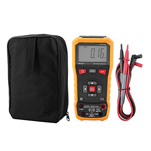 DC 0 to 10V 0 to 24mA Multifunction Voltage Current Loop Process Calibrator Portable Precision Meter with Function of Automatic shutdown Under voltage protection(No Batteries Included)