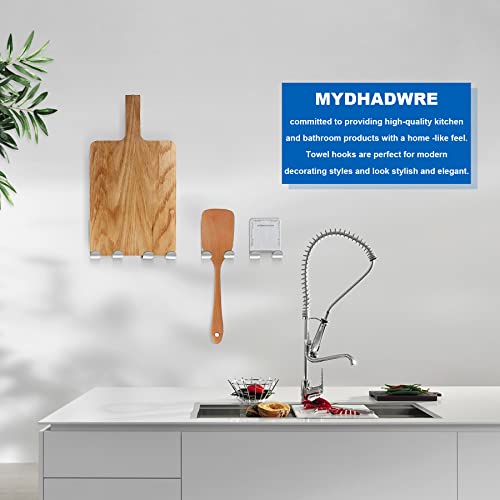 mydhadwre Razor Holder for Shower,Adhesive Shaver Hooks for Wall,Stainless Steel Towel Hooks for Bathroom, Waterproof Hangers for Robe Loofah Coat Keys Bag Plug
