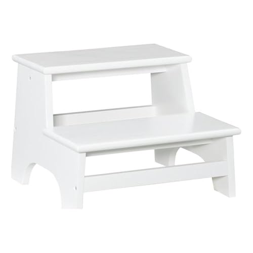 Powell Linon Tyler Wood Bed Step Stool in White