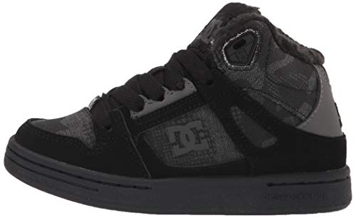 DC boys Pure High-top Wnt Skate Shoe, Black Camouflage, 12.5 Little Kid US