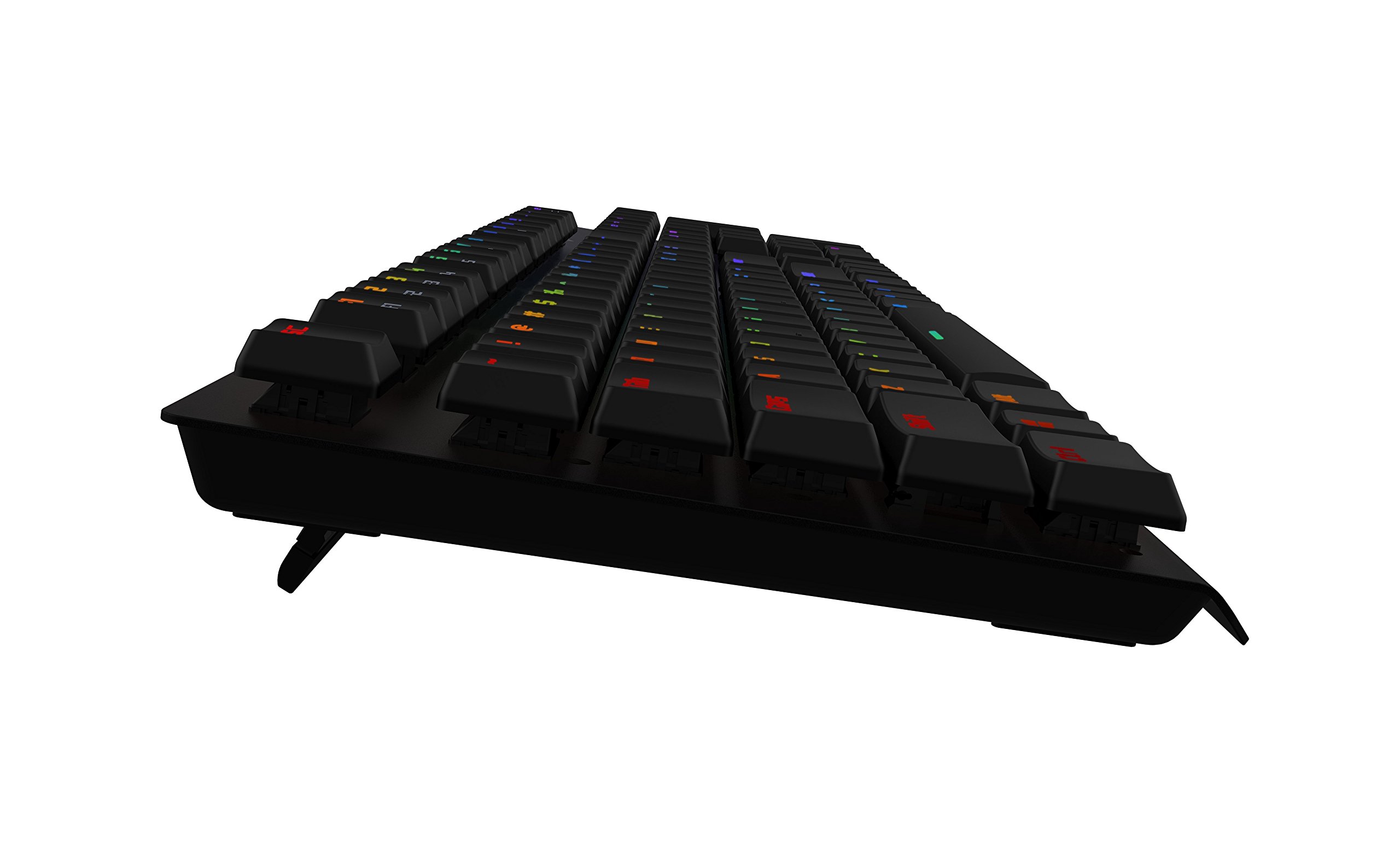 Tesoro Gram Spectrum Low Profile G11SFL Blue Mechanical Switch Single Individual Per Key Full Color RGB LED Backlit Illuminated Mechanical Black Gaming Keyboard TS-G11SFL B (BL)