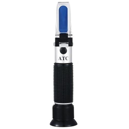 KYKYK Refractometer, Portable 3 in 1 Hand Held Grape & Alcohol Wine Refractometer (Brix, Baume and W25V/V Scales) for Fruit, Homebrewing, Juice, Vegetables