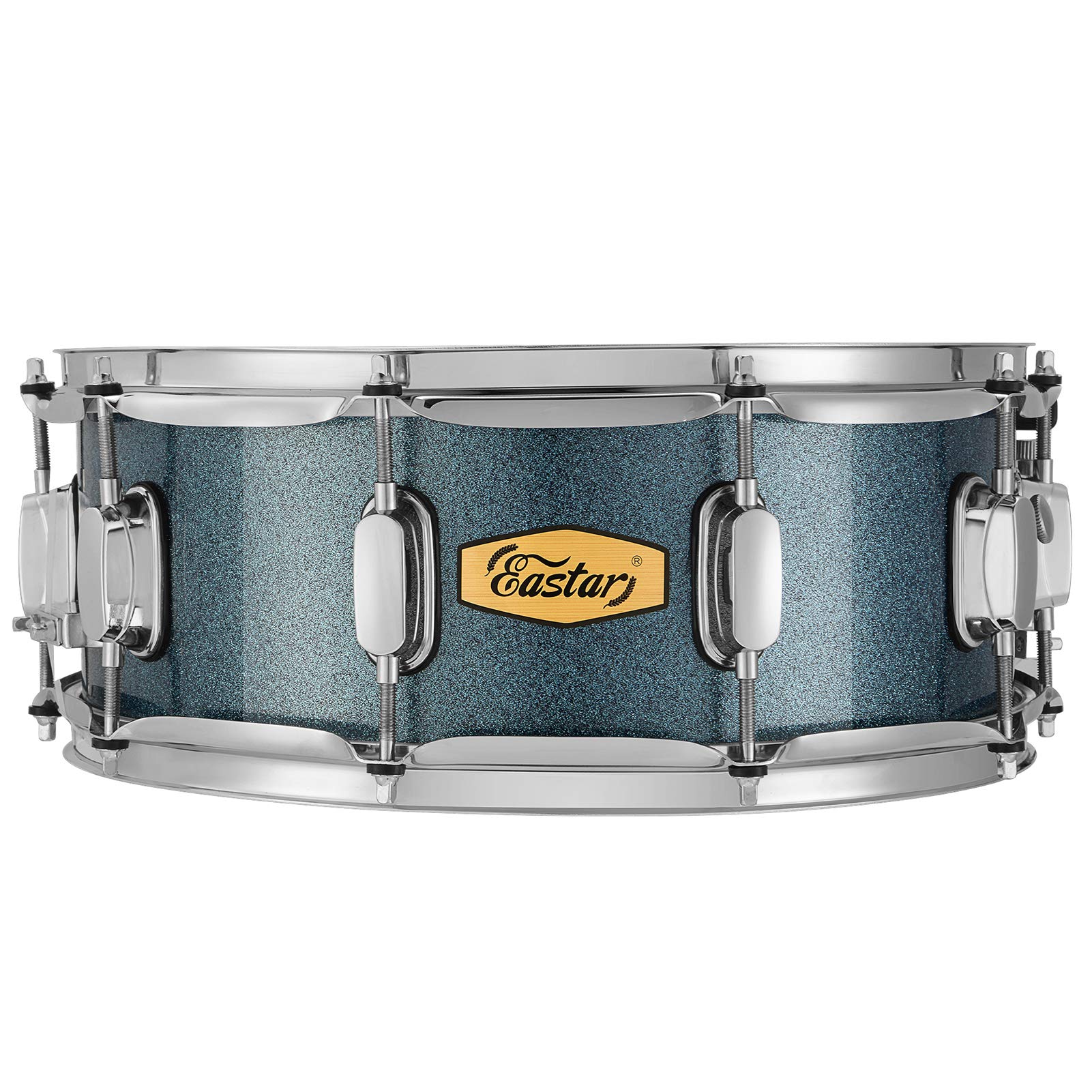 Eastar Snare Drum Set with Drum Sticks,for Beginners with Snare Drum Stand, Mute Pad, Snare Drum Bag, Drum Key, 14"X 5.5", Starry Blue