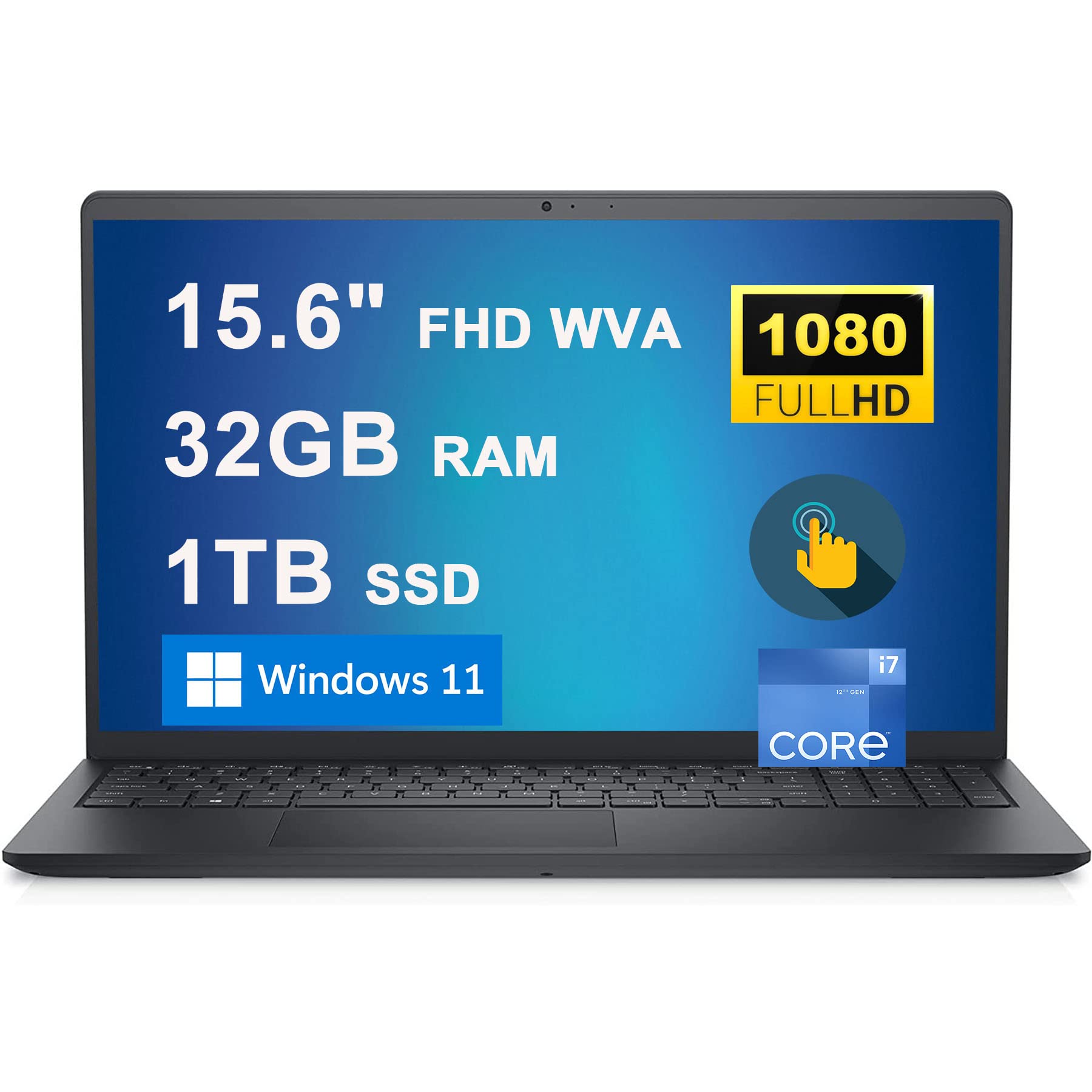 Dell Inspiron 15 3000 3520 Business Laptop 15.6" FHD WVA Anti-Glare Touchscreen 12th Generation Intel 10-Core i7-1255U Processor 32GB RAM 1TB SSD Intel Iris Xe Graphics FHD Webcam HDMI Win11