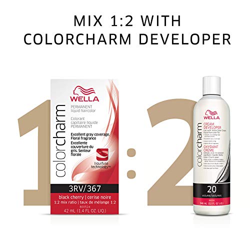 WELLA Color Charm Permanent Liquid Hair Color for Gray Coverage, 8RG Titan Red Blonde