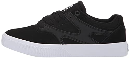 DC Men's Kalis Vulc Low Top Casual Skate Shoe, Black/White, 10 D M US