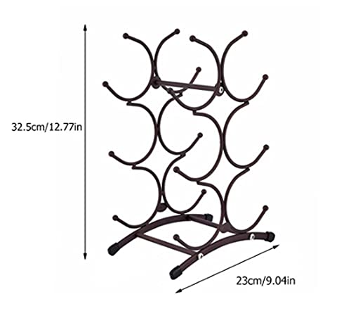 Fadak Wine Rack Vertical Wine Rack Desktop Wooden Bottle Rack for 6 Bottles of Wine, Wine Shelf for Home Decor and Kitchen Storage Rack, Bar, Wine Cellar, Cabinet, Pantry