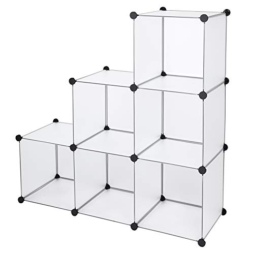wenyuyu Pack 6 Cube Storage Organizer - Portable Multifunctional DIY Assembled Closet Closet Cabinet Shelf Bookshelf Shelving
