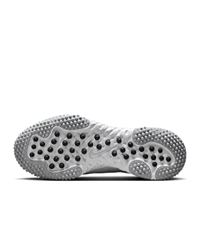 Nike Alpha Huarache Elite 4 Turf Baseball Shoes White Black Grey FD2743-100 Men’s Size 8.5