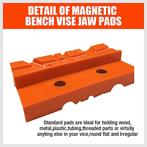 HORUSDY Vise Jaws, 4.5" Magnetic Retention Vice Jaw Pads, Universal Vise Soft Jaws