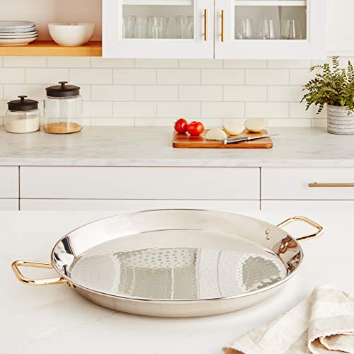 Garcima 22-Inch Stainless Steel Paella Pan, 55cm