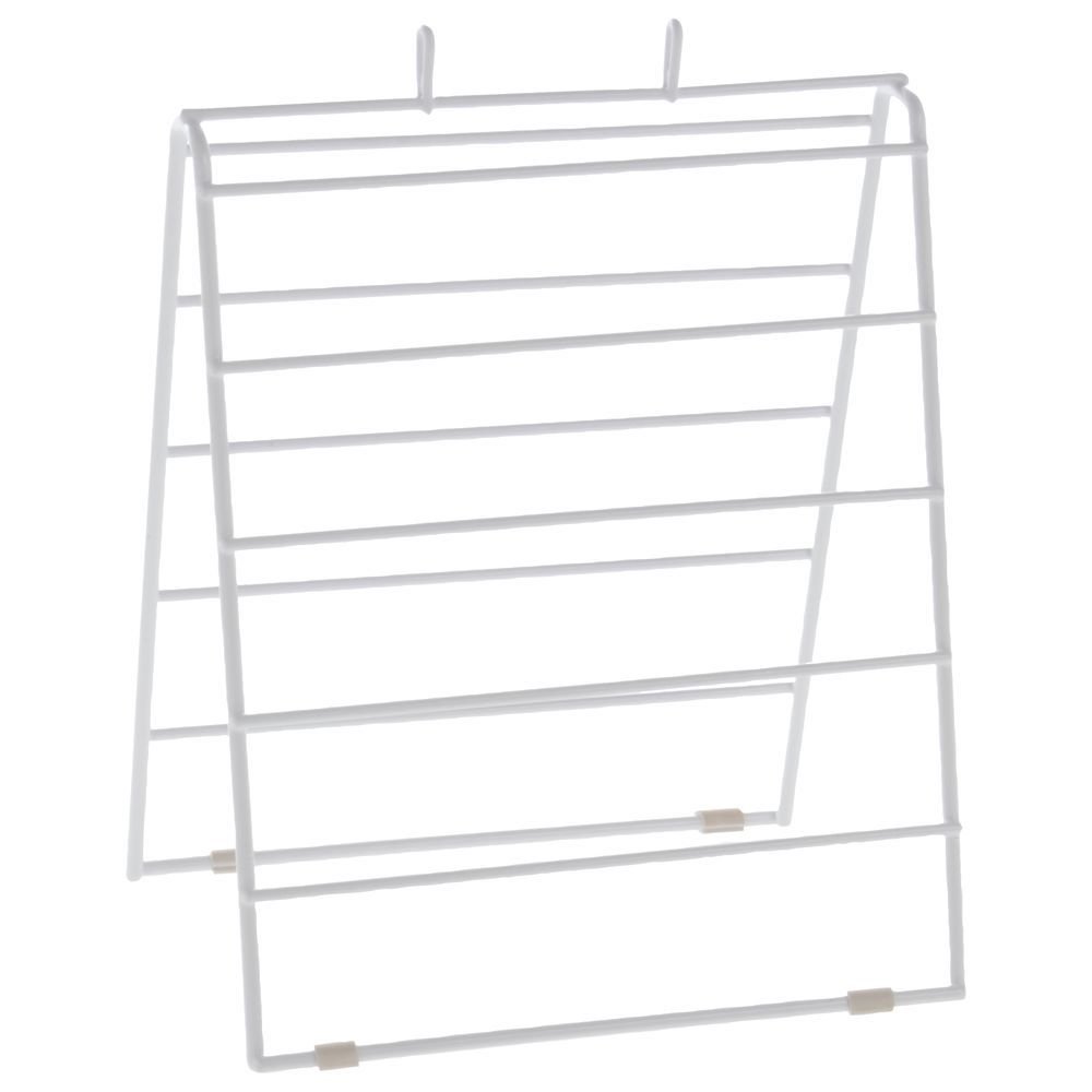 Saddle Bag Dispenser Deli Bag Dispenser White Coated Wire - 9"L x 6"W x 11 1/2"H