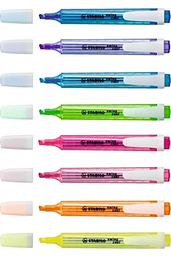 STABILO Swing Cool Highlighter - Assorted Colours, Wallet of 8
