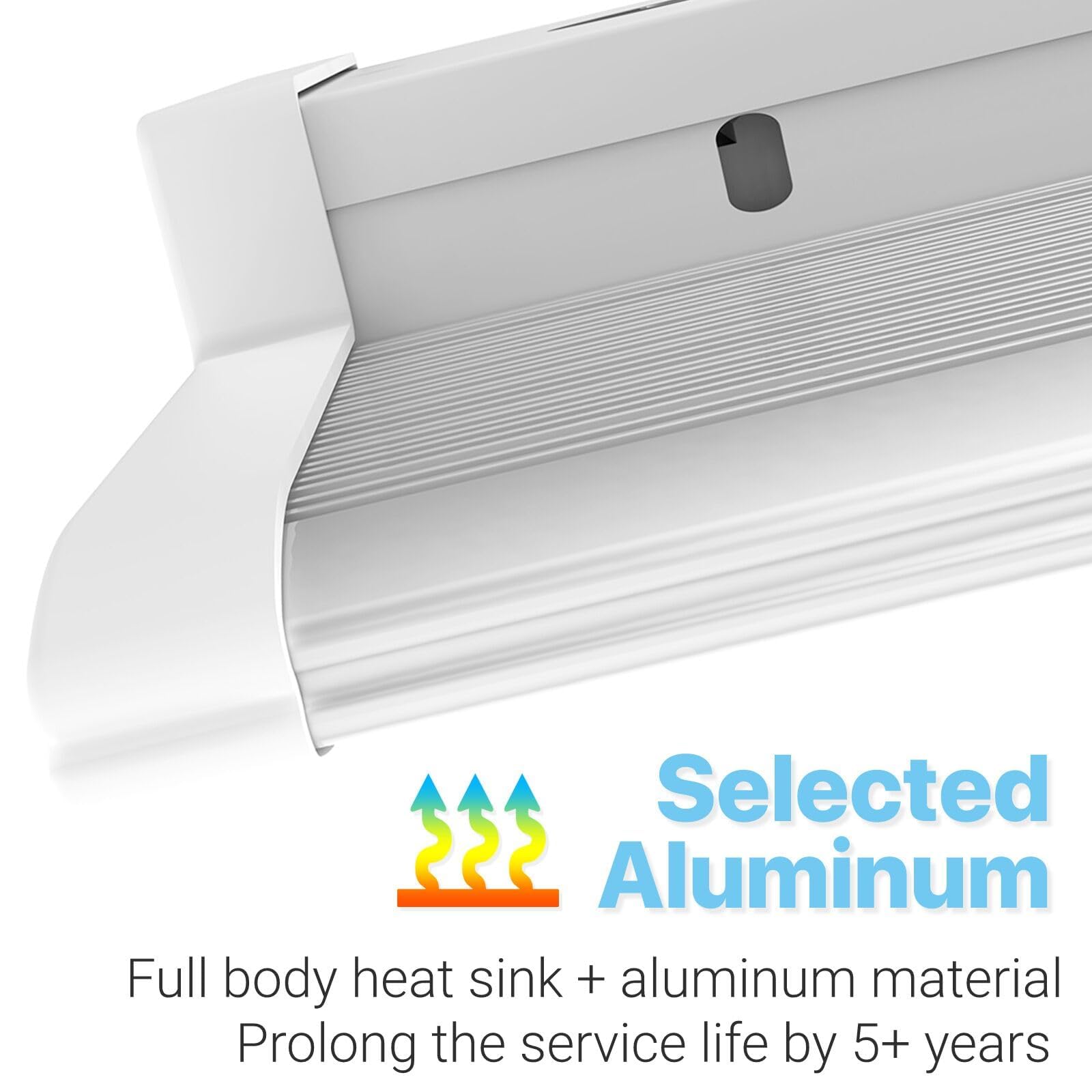 HYPERLITE 8P LED High Bay Light 320W & Linear High Bay Light Ceiling Mount 8 Pack