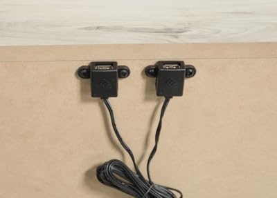 Signature Design by Ashley Cambeck Farmhouse Industrial 2 Drawer Two Drawer Nightstand with 2 Slim-Profile USB Charging Stations, Whitewash