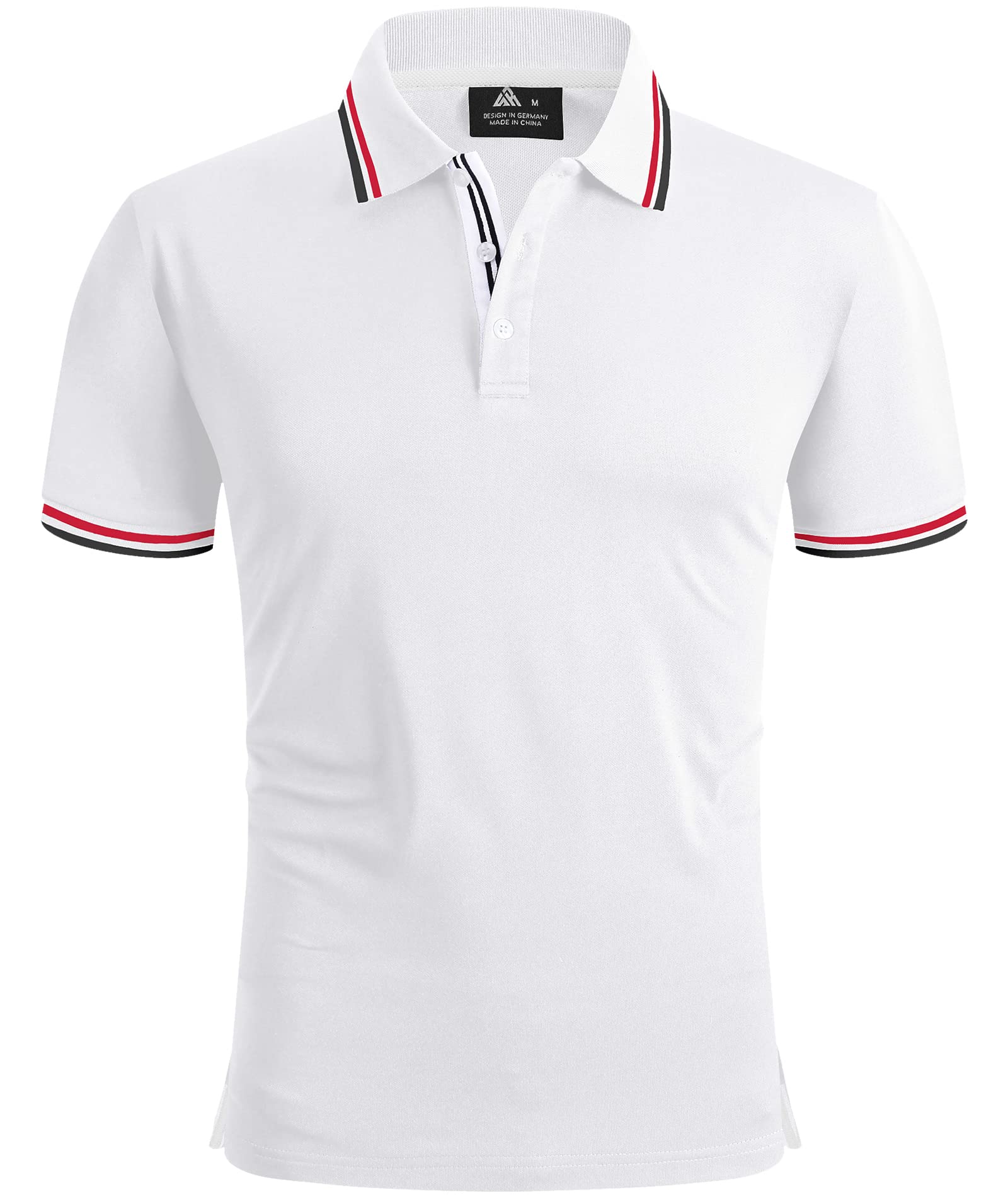GEEK LIGHTING Polo Shirts for Men Short Sleeve Summer Causal Collared Golf Tennis T-Shirt,White XL