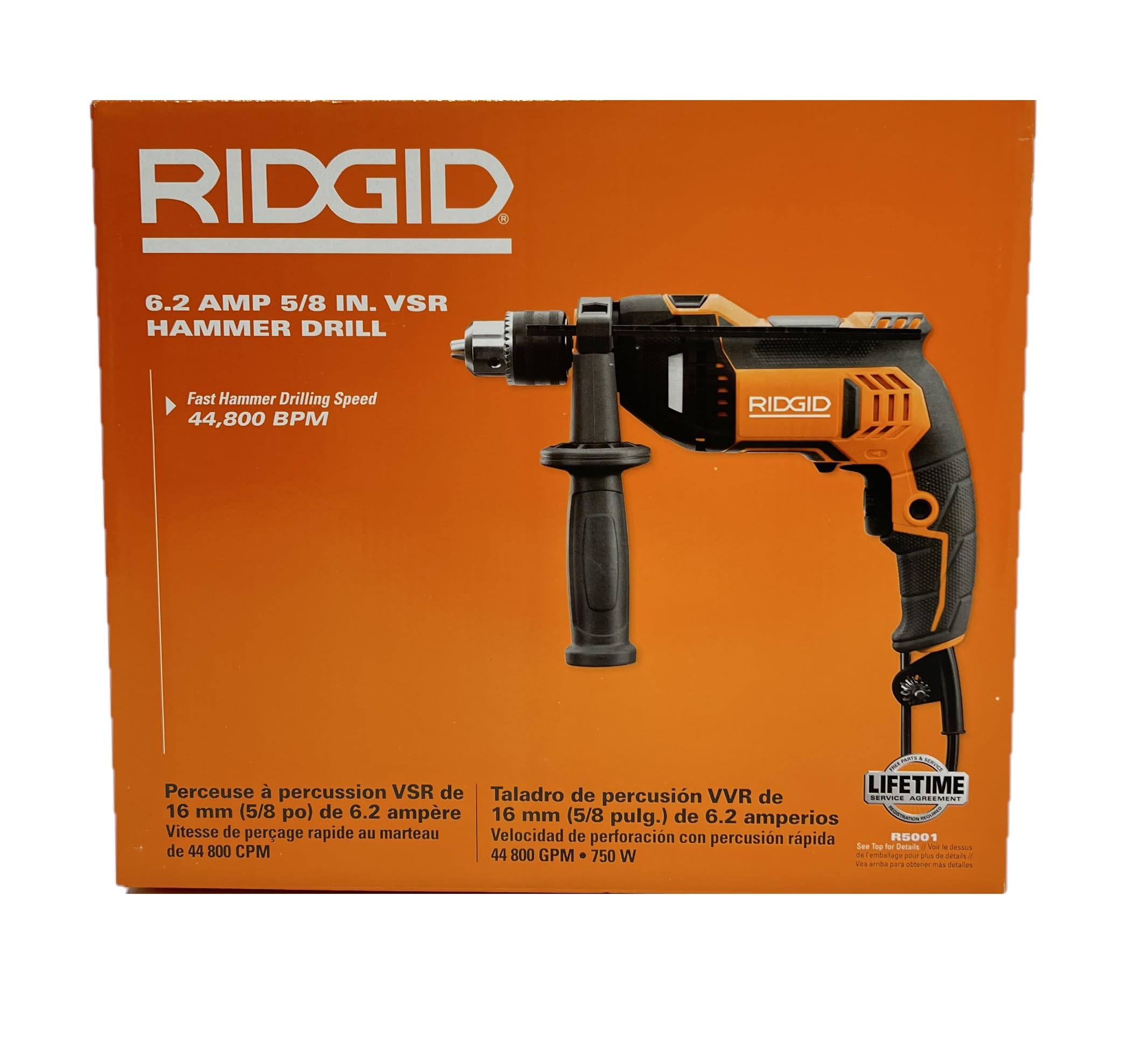 RIDGID 5/8" VSR Hammer Drill R5001 (Bulk Packaged)