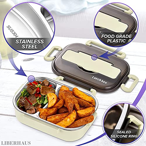 Stainless Steel Lunch Containers for Adults - Simple Modern Bento Lunch Box for Adults With Compartments Hot and Cold Lunch Boxes for Adults - Food Storage Containers Lunch Box Accessories for Adults