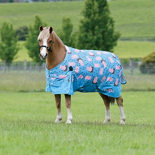 Saxon 600D Pony Standard Neck Medium Horse Blanket, Pig Print, 66"
