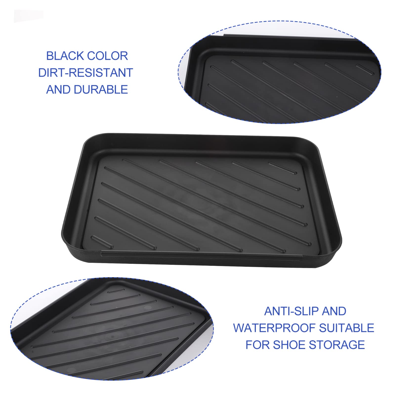 Garneck Litter Box 2pcs Outdoor Versatile Rack Utility Stationery Organization Entryway Wet Car Bonsai or Organizer Duty Resistant Mats Water Cargo Weather Table Tray Flower Pot Saucers