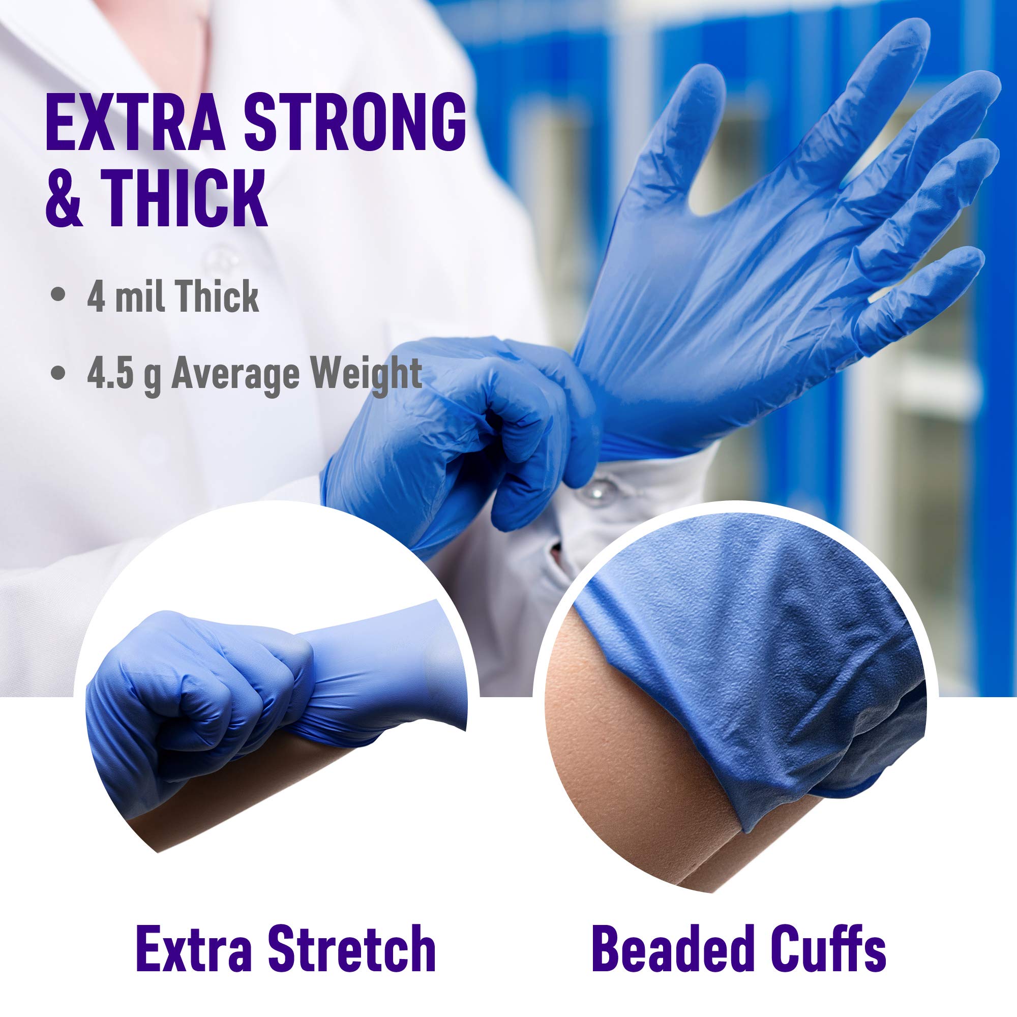 Dre Health Synthetic Nitrile Disposable Gloves Small -100 Pack -Latex Free Medical Gloves