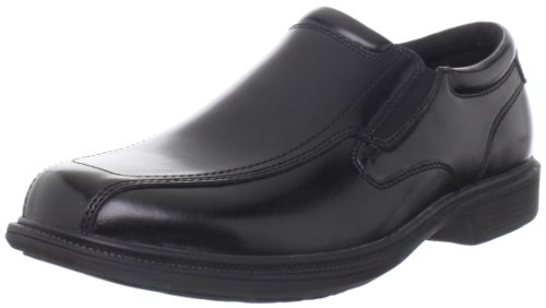 Nunn Bush Men's Bleeker Street Slip On Loafer with KORE Slip Resistant Comfort Technology, Black, 12 Wide US