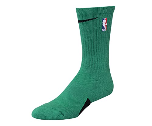 Nike Elite Performance Crew (1 Pair) Mens Athletic Socks Size L, Color: Green/Black-Green