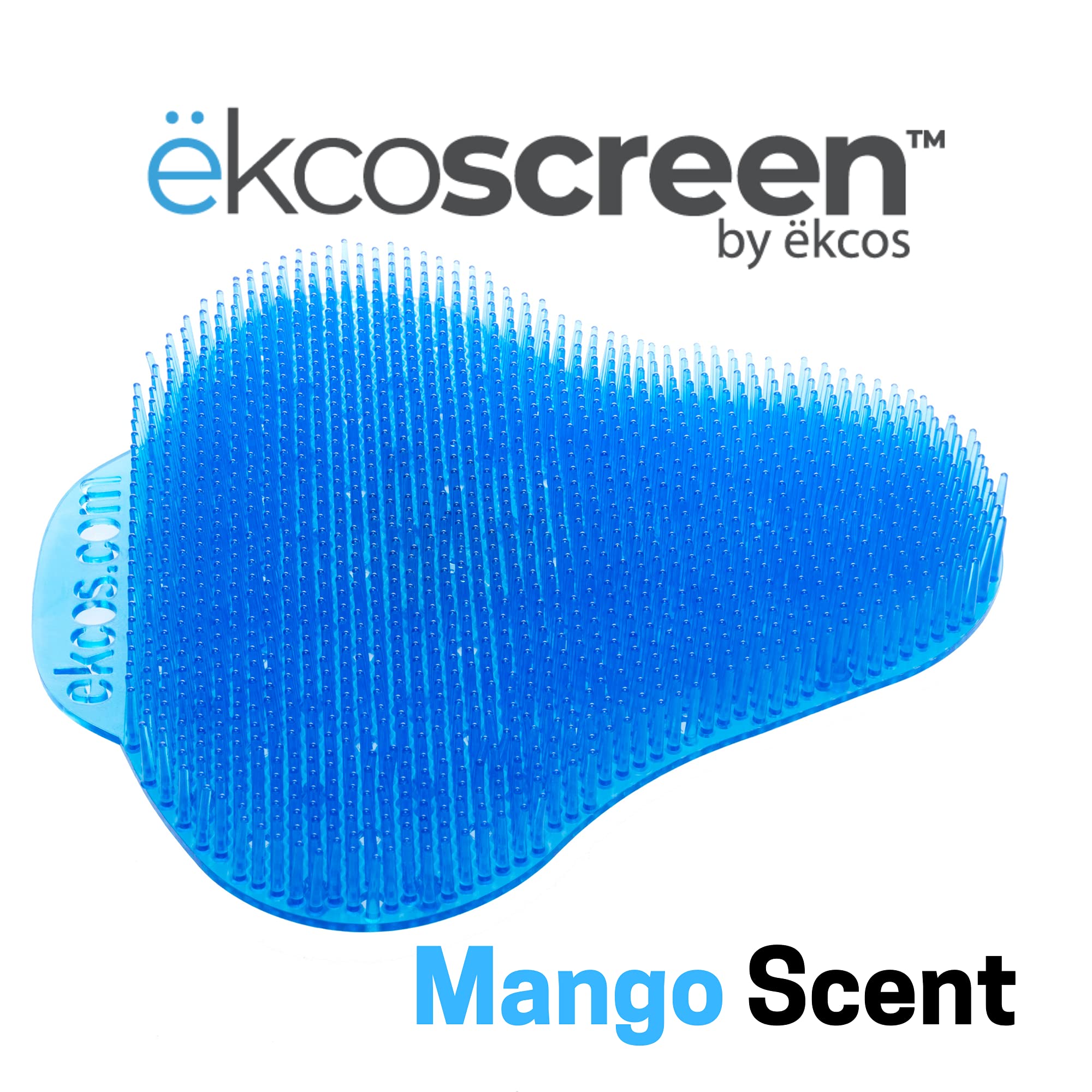 Ekcos Innovations EKS-8BM-12 ekcoscreen 60 Day Premium Anti-Splash Urinal Screen, for Heavy Use Public Restrooms, Blue/Mango, 7x8-Inch (Pack of 12)