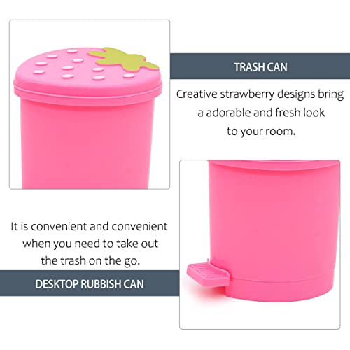 NUOBESTY Mini Desktop Wastebasket Mini Trash Can Tabletop Trash Can Small Garbage Bin with Lid Small
