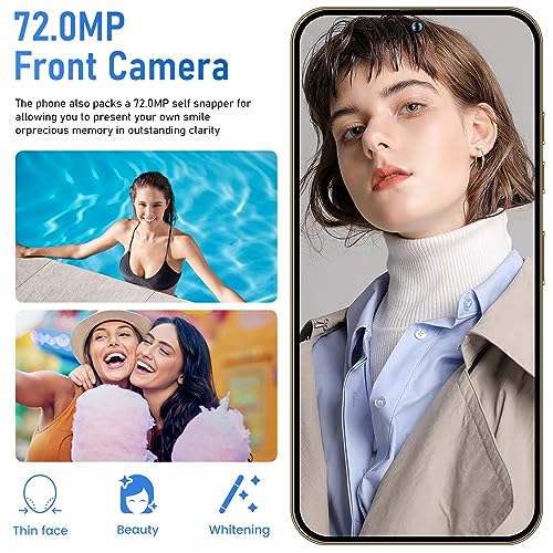 RAYPUR i15 Pro Max, Global Version HD Smartphone, 7.3Inch Original Full Screen Phone, 7800mAh Mobile Phones, 16GB 1TB, 4G/5G,White-1TB