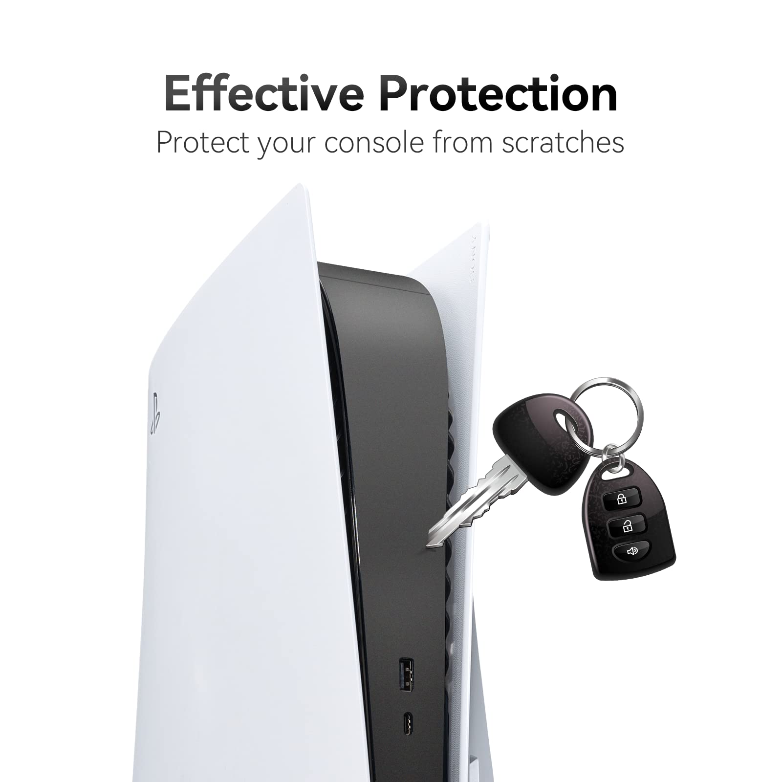 GeekShare Anti-fingerprint Skin Sticker Decal for Playstation 5 Console-Anti-Scratch Bubble-Free Static Cling Sticker for PS5 Faceplate Console Replacement
