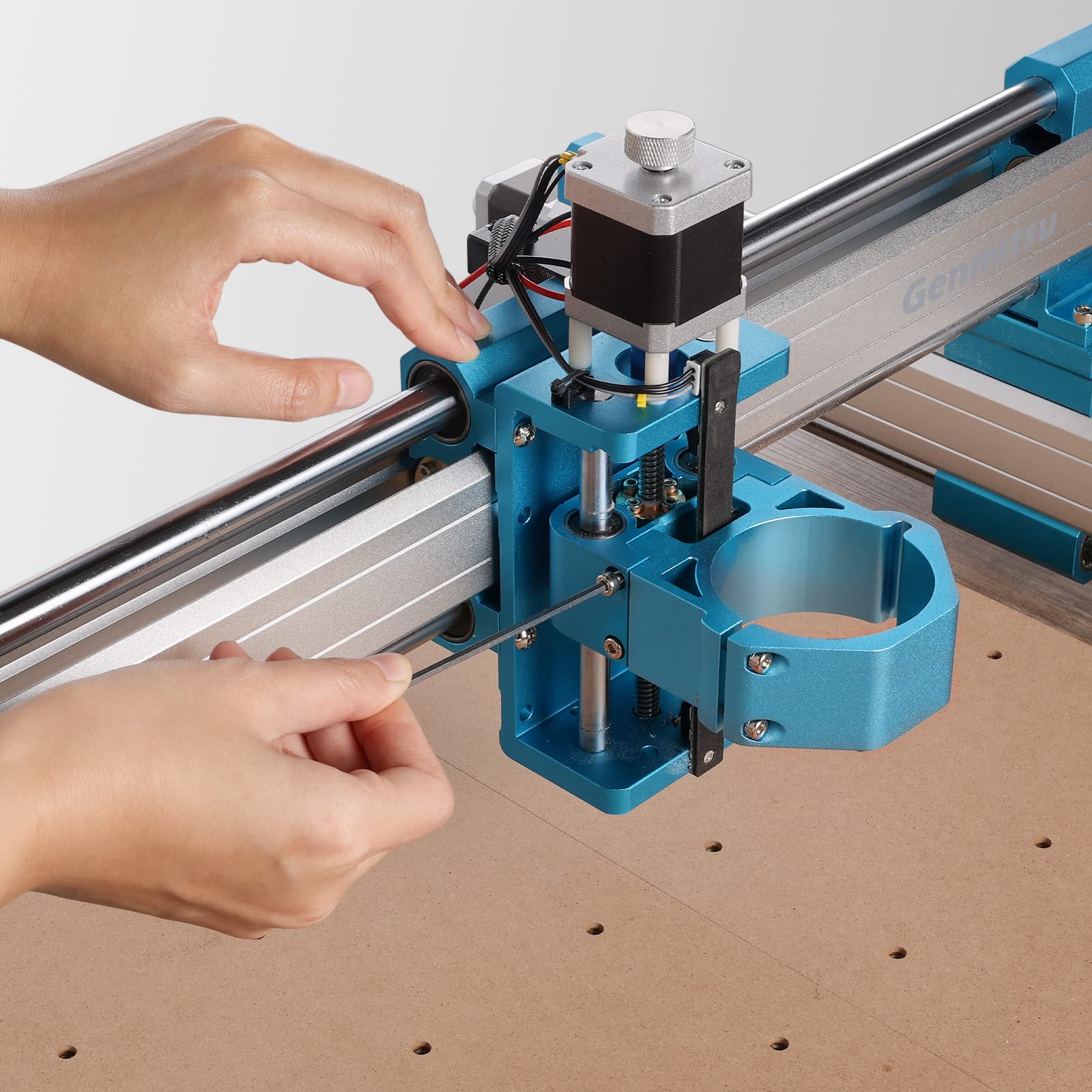 Genmitsu 65mm Diameter Aluminum CNC Spindle Holder Spindle Mount for Genmitsu 4040-PRO, 3020-PRO MAX V2, 3030-PROVer MAX CNC Machine and Genmitsu Aluminum Z Axis Assembly V2 Kits