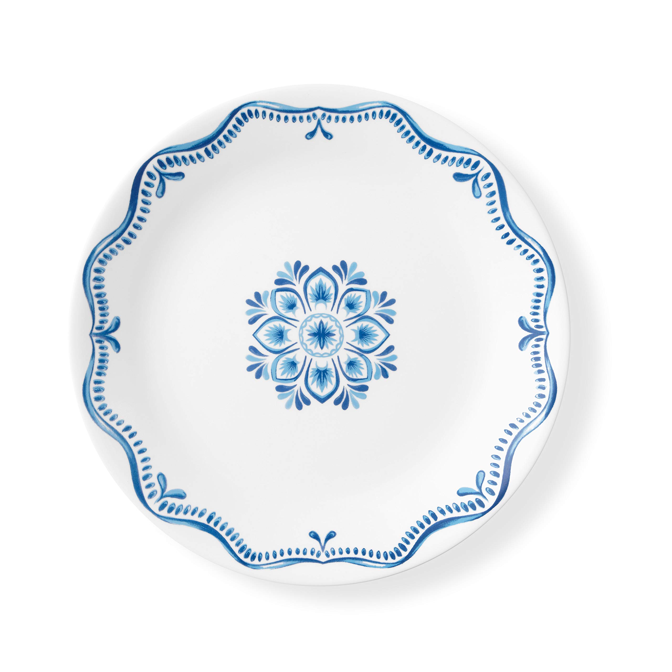 Corelle 16-Piece Dinnerware Set Service for 4, Chip Resistant, Glass, Lisbon Terrace, Vitrelle